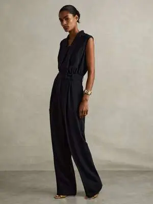 REISS Sara Tux Pleated Jumpsuit