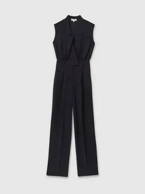 REISS Sara Tux Pleated Jumpsuit