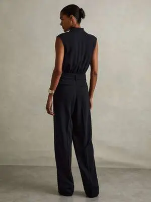 REISS Sara Tux Pleated Jumpsuit