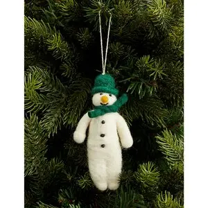 SELFRIDGES EDIT Mr Snowman Wool Christmas Decoration