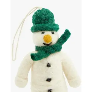 SELFRIDGES EDIT Mr Snowman Wool Christmas Decoration