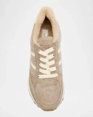 Veronica Beard Valentina Retro Runner Sneakers - Ltgray