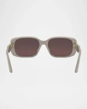 Dior Diorsignature S12f Rectangle Sunglasses - Beige