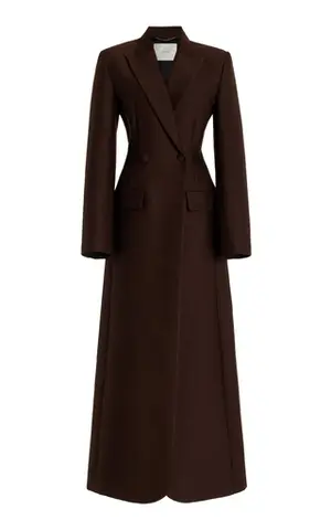 Adam Lippes Laurence Coat In Silk Wool
