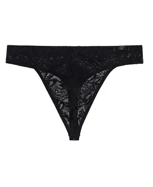 HOM Free Cut Lace G String - Black