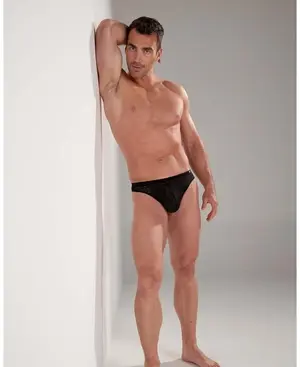 HOM Free Cut Lace G String - Black