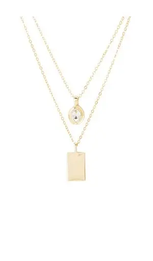 AMBER SCEATS Metallic Billie Layered Necklace
