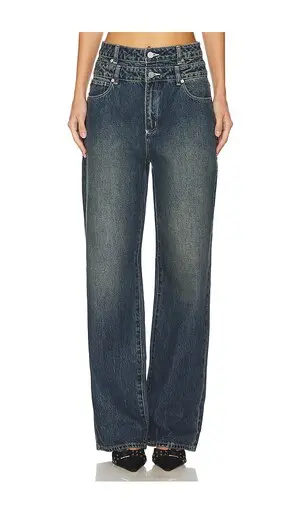 Abrand Denim Carrie Straight Leg Jeans - Iveta
