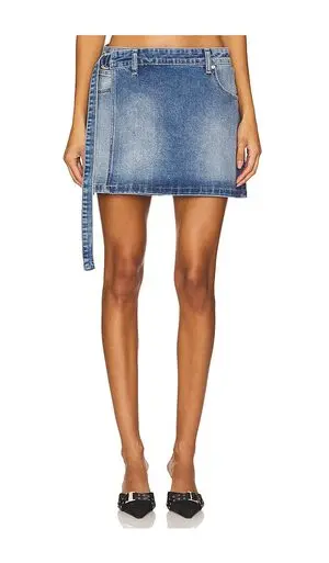 Abrand Denim Denim Wrap Skirt