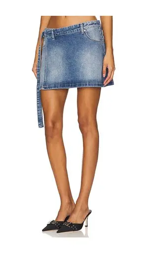 Abrand Denim Denim Wrap Skirt