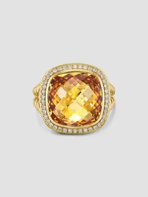 David Yurman Albion Ring In 18k Yellow Gold - Citrine