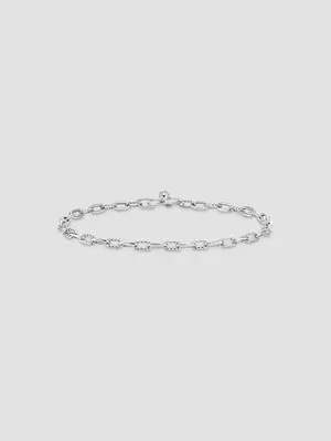 David Yurman Dy Madison Pavé Toggle Chain Bracelet In Sterling Silver