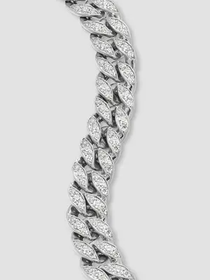 David Yurman Curb Chain Bracelet In Sterling - Diamond