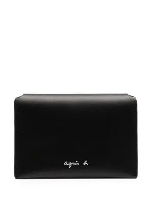 AGNÈS B. Leather Card Case - Black