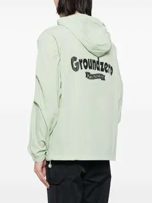 GROUND ZERO Logo-print Lightweight Jacket - Green