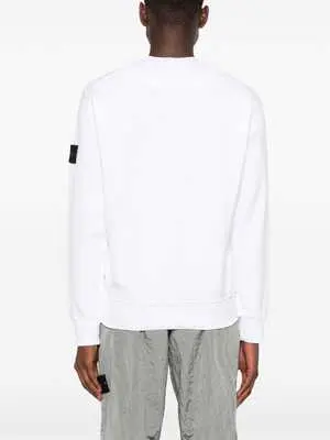 Stone Island Logo-patch Sweatshirt - White