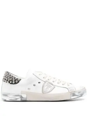 Philippe Model Silver Tone Sneakers For Men