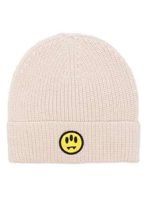 BARROW Logo-patch Beanie - White