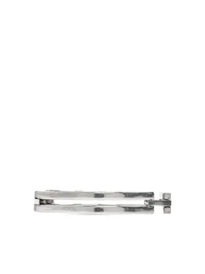 Saint Laurent Logo-engraved Bracelet - Silver