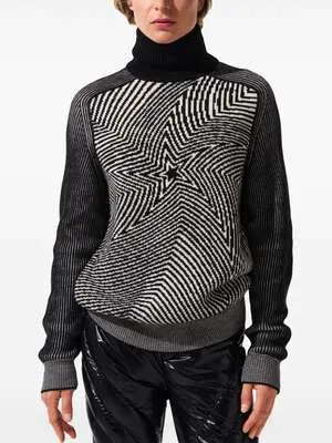 Perfect Moment Wavy Star Roll-neck Jumper