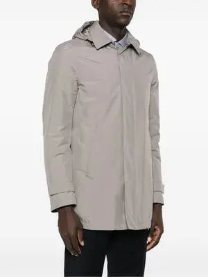 Herno Detachable Hood Padded Jacket - Grey