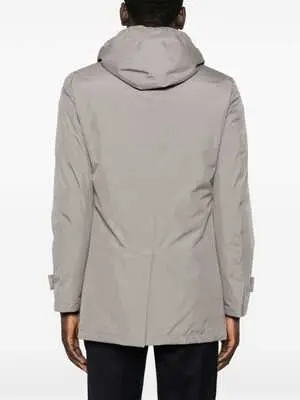 Herno Detachable Hood Padded Jacket - Grey