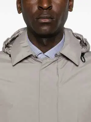 Herno Detachable Hood Padded Jacket - Grey