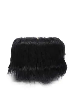 JIL SANDER Goji Pillow Hairy Medium Clutch - Black