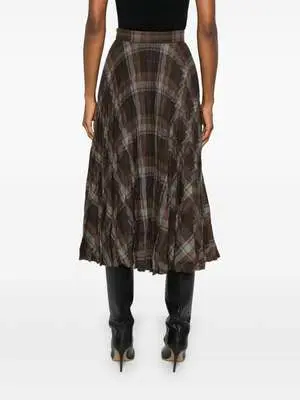 Balenciaga Pleated Midi Skirt