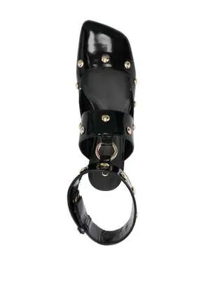 Chloé Jade Studded Leather Sandals - Black