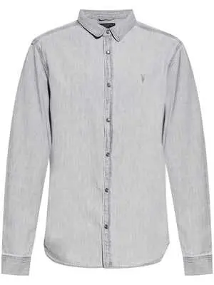 ALLSAINTS Gleason Cotton Shirt - Grey