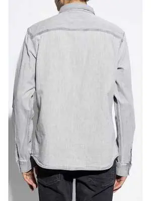 ALLSAINTS Gleason Cotton Shirt - Grey