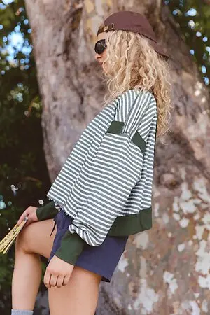 Free People My Time Textured Layer Top - Ivy