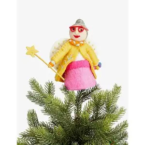 SELFRIDGES EDIT Funky Fairy Wool Christmas Tree Topper 19cm