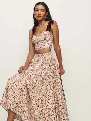 REFORMATION Magnolia Two Piece Floral Mesquite