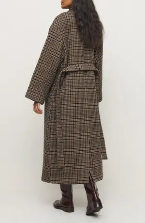 REFORMATION X Kacey Musgraves Cotswolds Plaid Wool-blend Coat