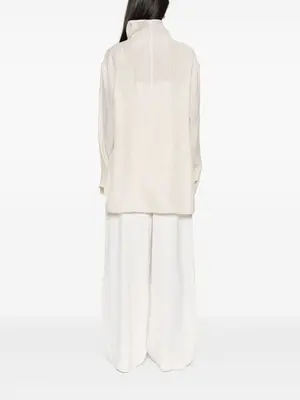 TOTEME Funnel-neck Organza Blouse