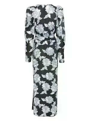 ROTATE BY BIRGER CHRISTENSEN Flower Mesh Maxi Dress