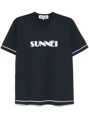 Sunnei Flocked Logo T-shirt