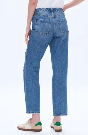 BAYEAS High-rise Distressed Mom Jeans