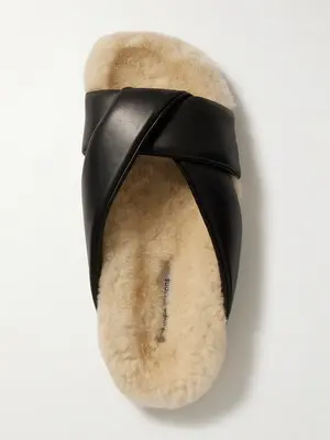 EMME PARSONS Shearling-lined Leather Slides