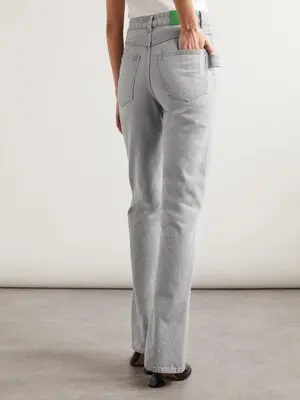 Bottega Veneta High-rise Straight-leg Jeans - Gray