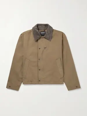 FRIZMWORKS Heritage Corduroy-trimmed Cotton-blend Jacket - Neutrals