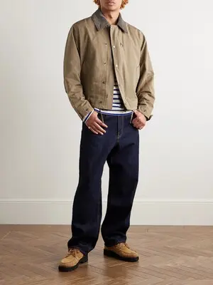 FRIZMWORKS Heritage Corduroy-trimmed Cotton-blend Jacket - Neutrals
