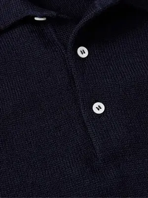 DRAKE'S Merino Wool Polo Shirt