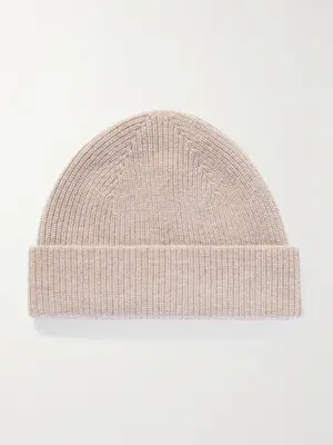 Zegna Ribbed Oasi Cashmere Beanie - Neutrals