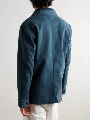Portuguese Flannel Labura Stretch-cotton Twill Overshirt - Blue