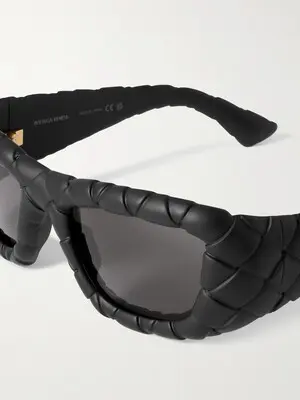 Bottega Veneta Intrecciato D-frame Sunglasses