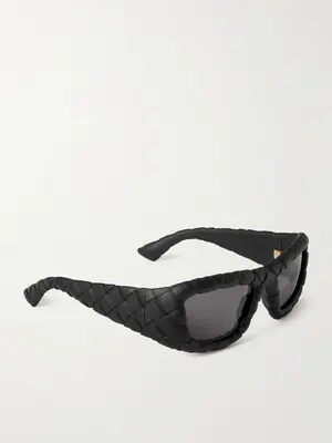 Bottega Veneta Intrecciato D-frame Sunglasses