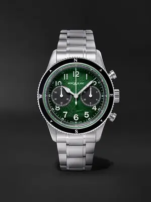 Montblanc 1858 0 Oxygen Automatic Chronograph 42mm Stainless Steel Watch - Green